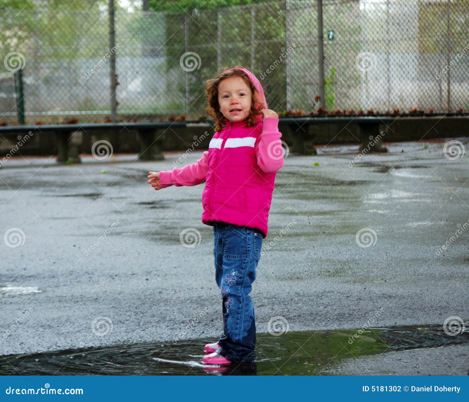 Stomping In The Puddle. Royalty-Free Stock Photo | CartoonDealer.com ...