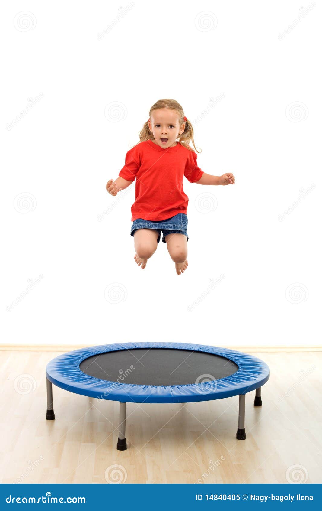 Little Girl Jumping On Trampoline Stock Image - Image: 14840405 Little Girl Jumping On Trampoline Stock Image - Image: 14840405