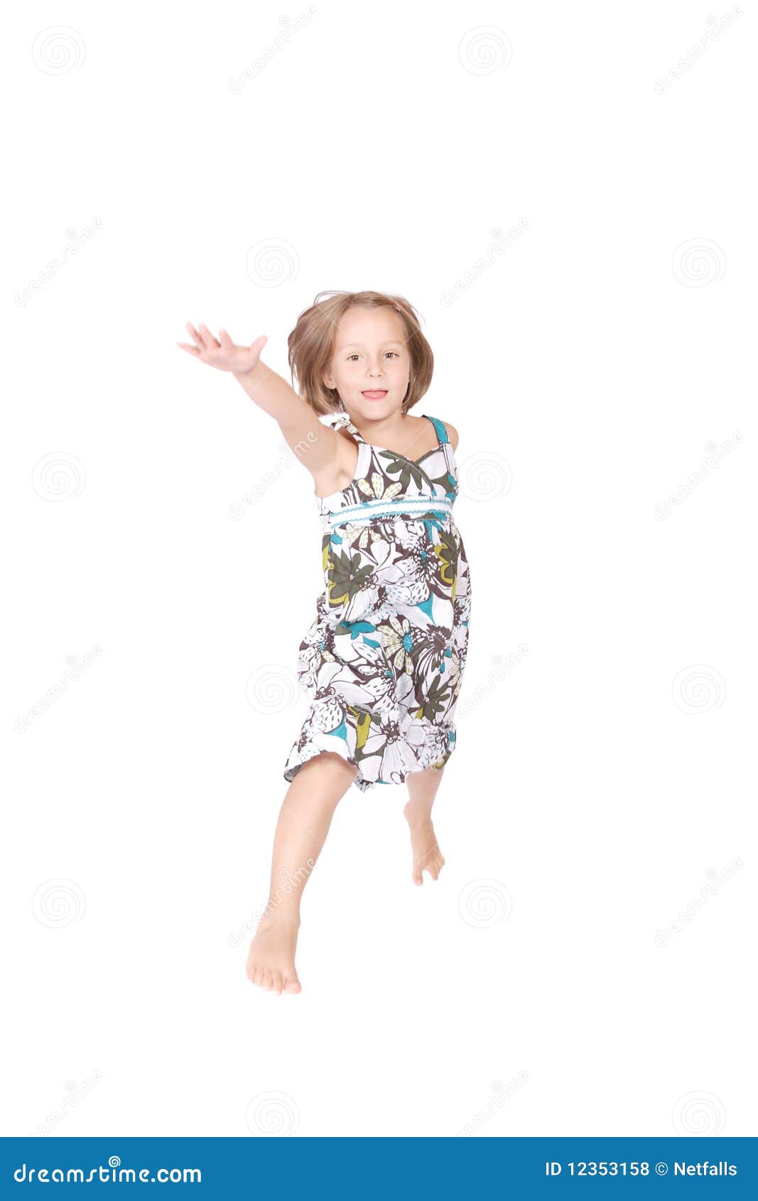 Little girl jumps stock photo. Image of leap, performance - 12353158