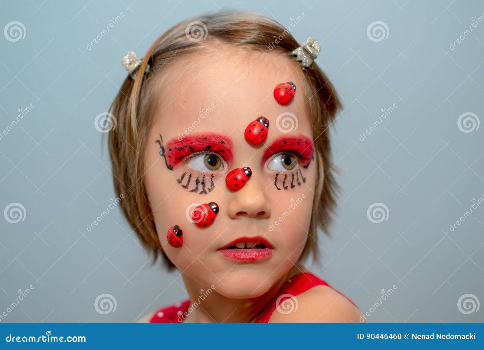 Ladybug Face Painting Stock Image | CartoonDealer.com #42583885