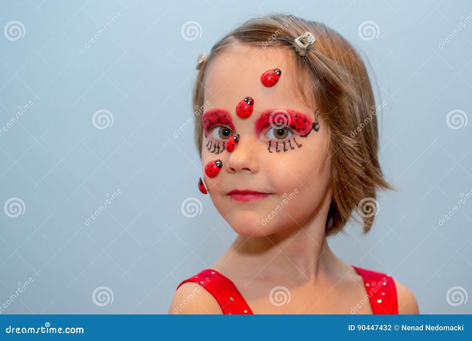 Ladybug Face Painting Stock Image | CartoonDealer.com #42583885