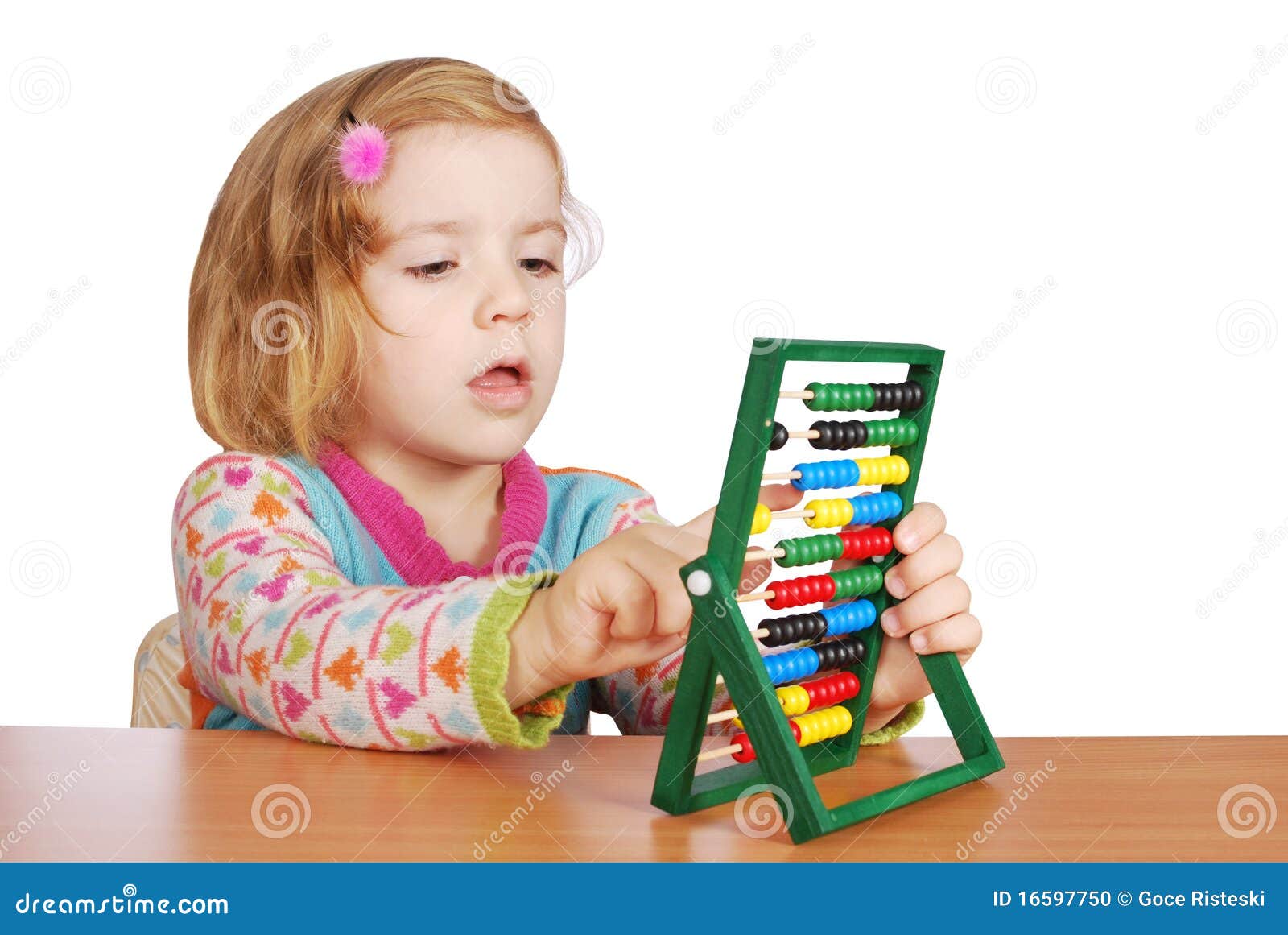 Little girl learn to count stock photo. Image of calculator - 16597750
