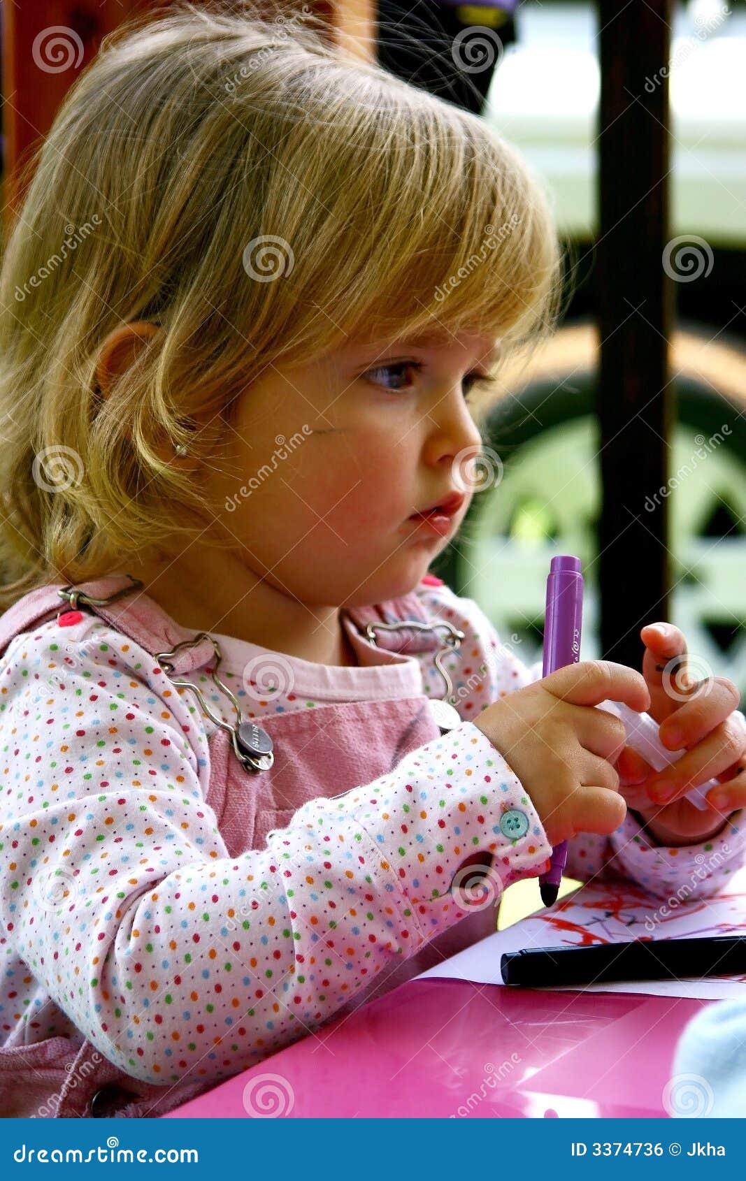 Little girl learning stock photo. Image of enjoy, family - 3374736