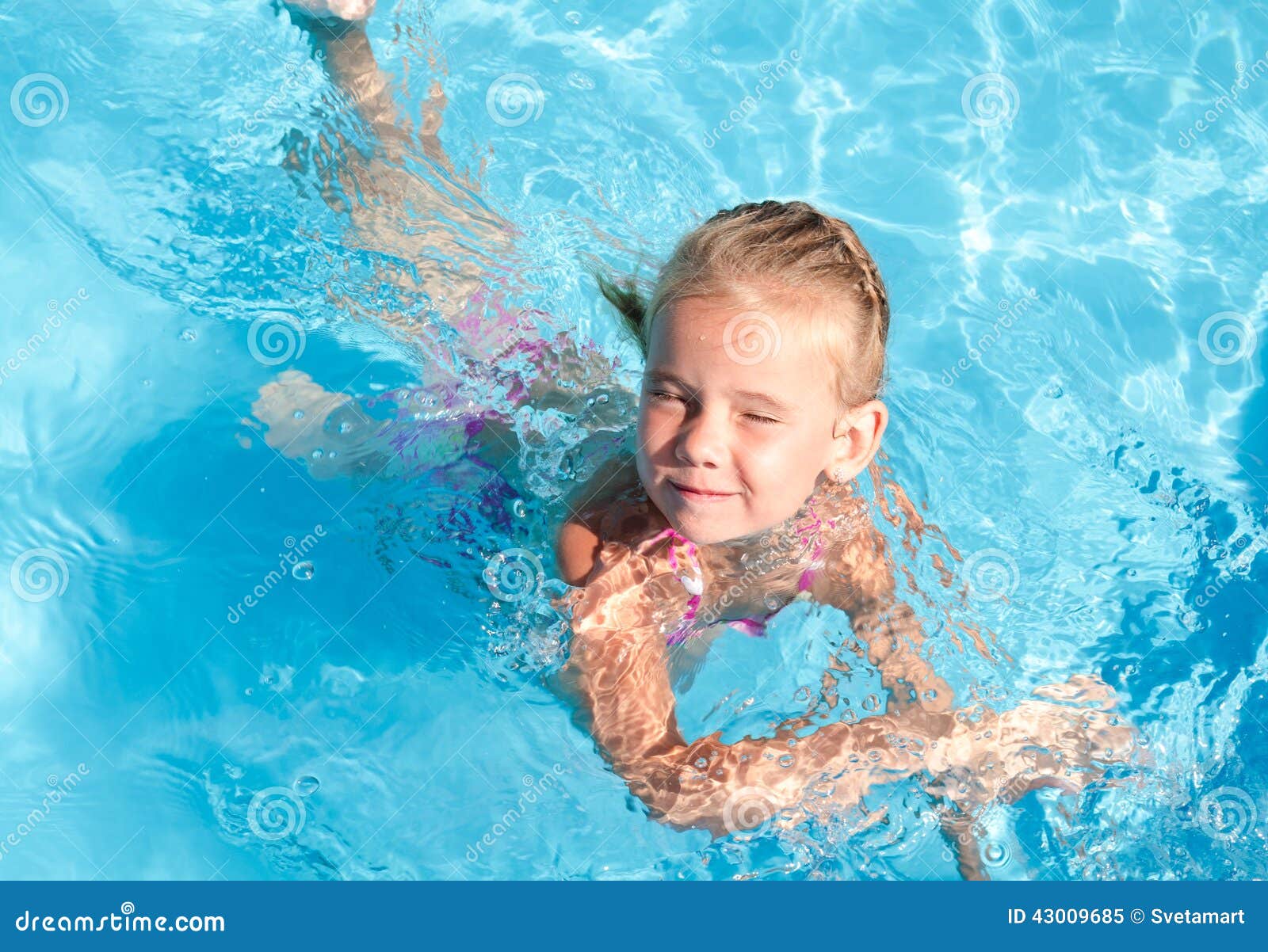Little Girl Learning To Float Stock Image - Image of outdoor, study ...