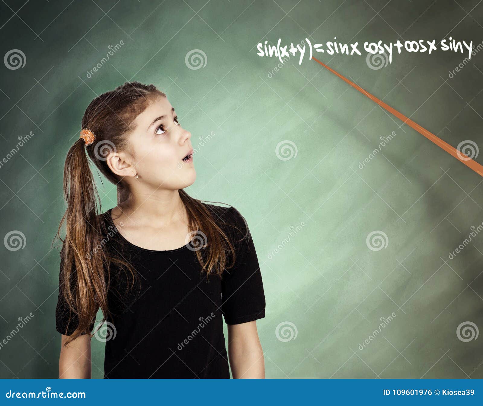 Surprised Pupil Having Math Class Stock Photo - Image of information ...