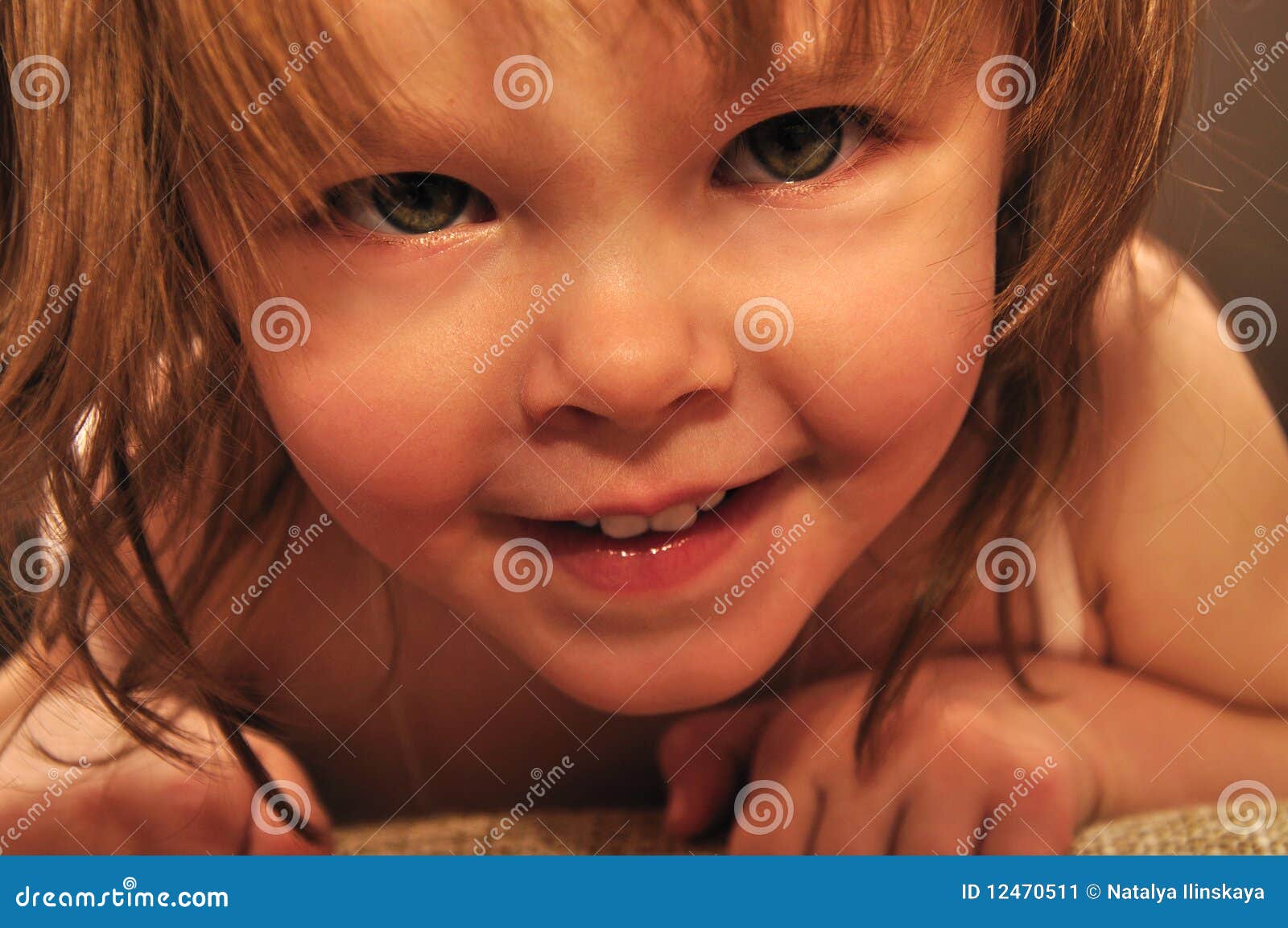 Sad Little Girl Looking Down