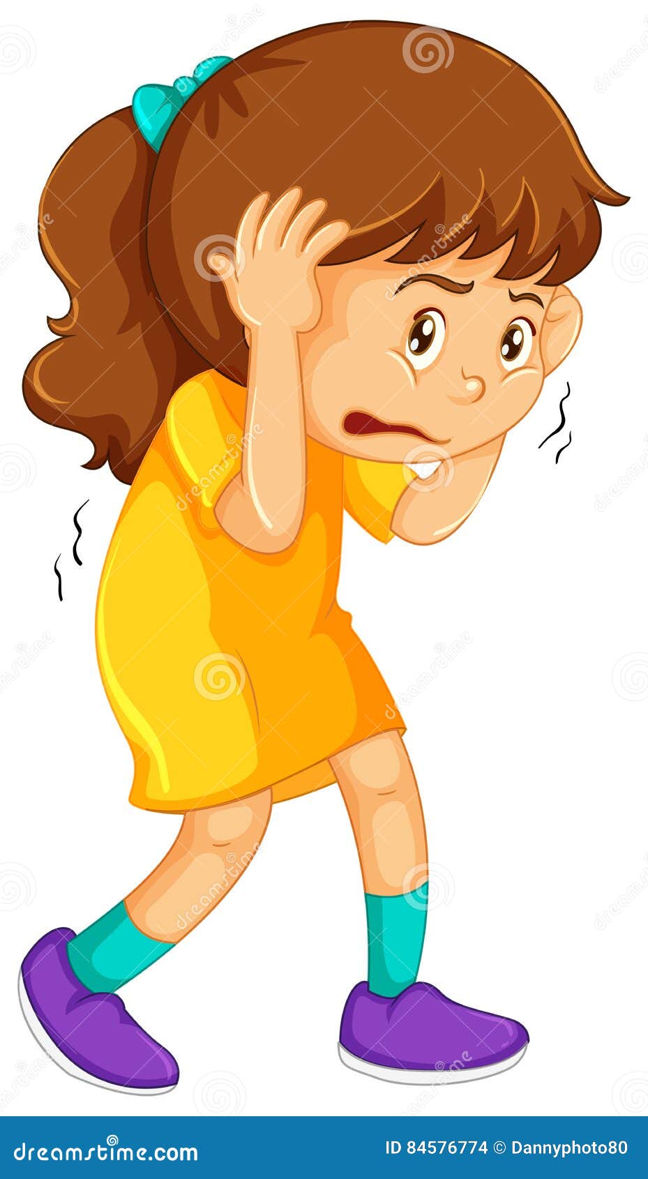 Student Scared Girl Helpless Victim Rude Harassment Pointing Fingers ...