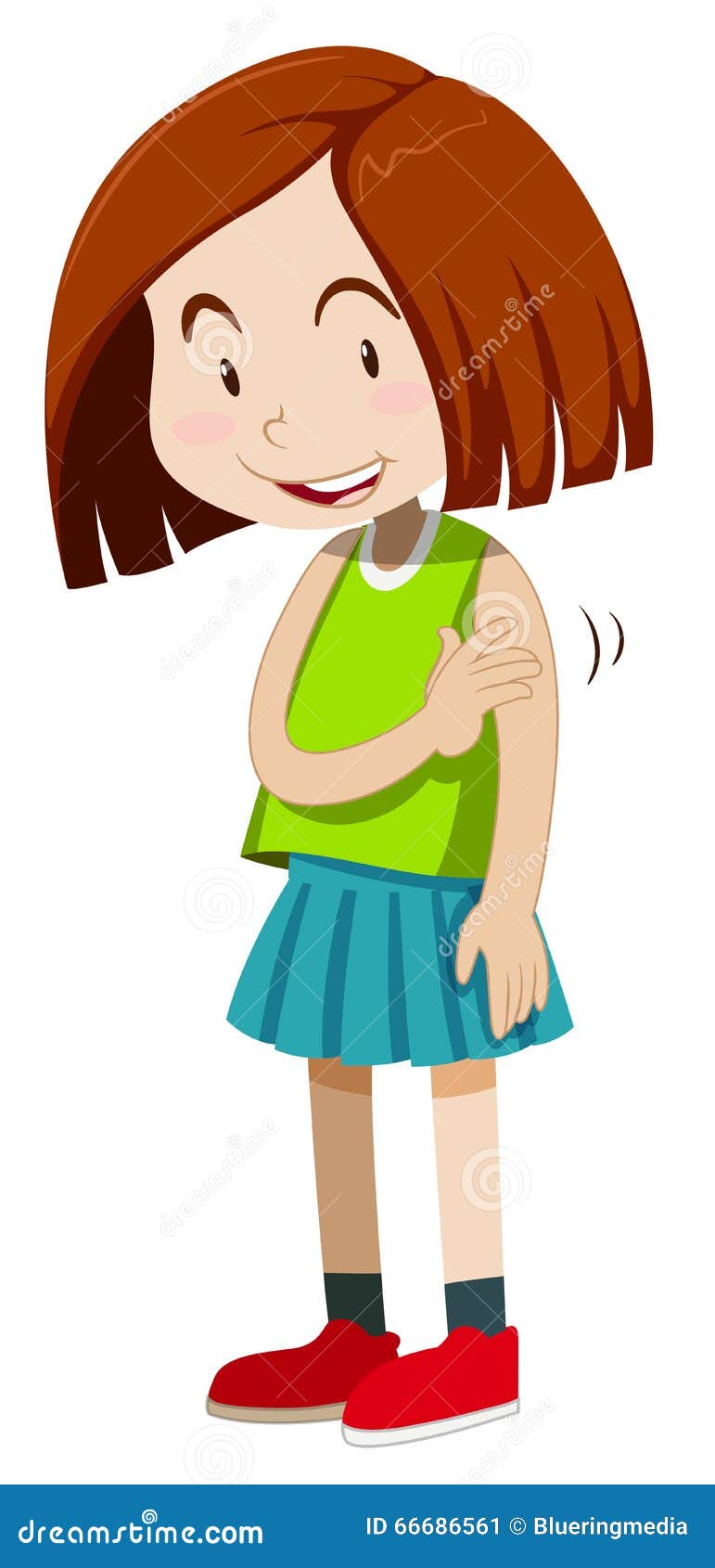 Little girl looking shy stock vector. Illustration of girl - 66686561