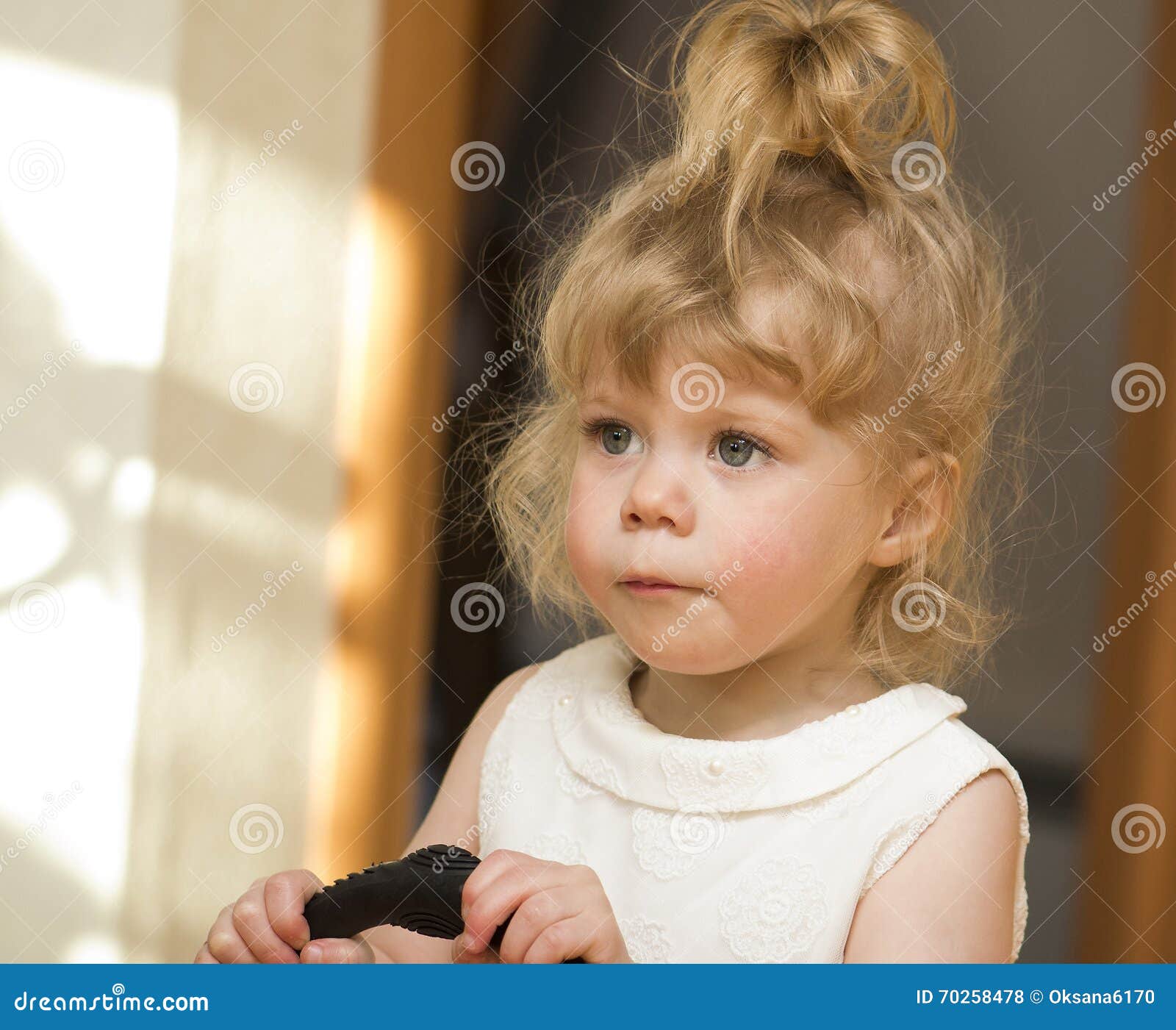 Little girl looking up. stock photo. Image of girl, lifestyle - 70258478