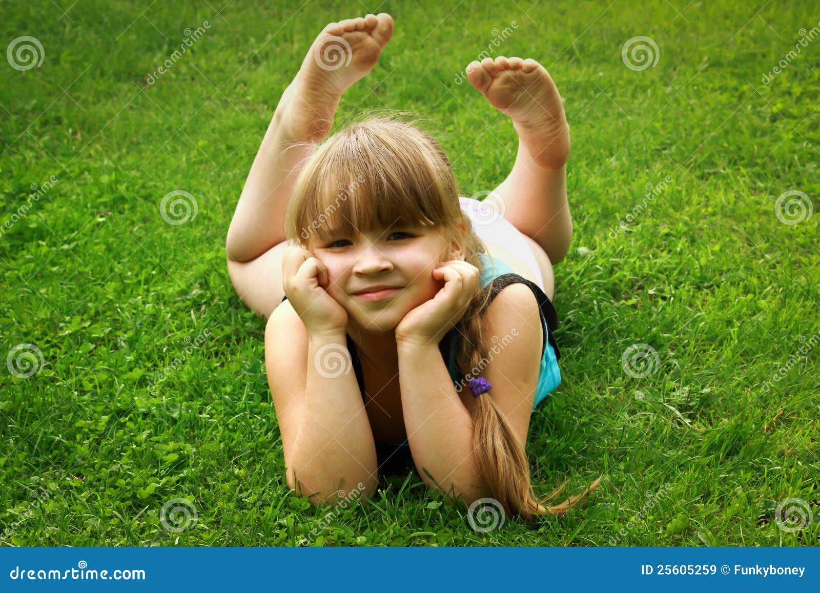 Girl Laying In Grass Girl Laying In Grass