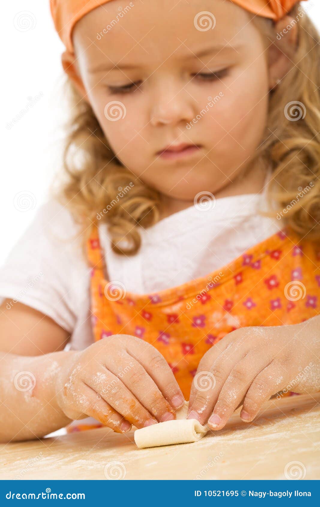 Little Girl Making Cookies Series Stock Image - Image of fantasy ...