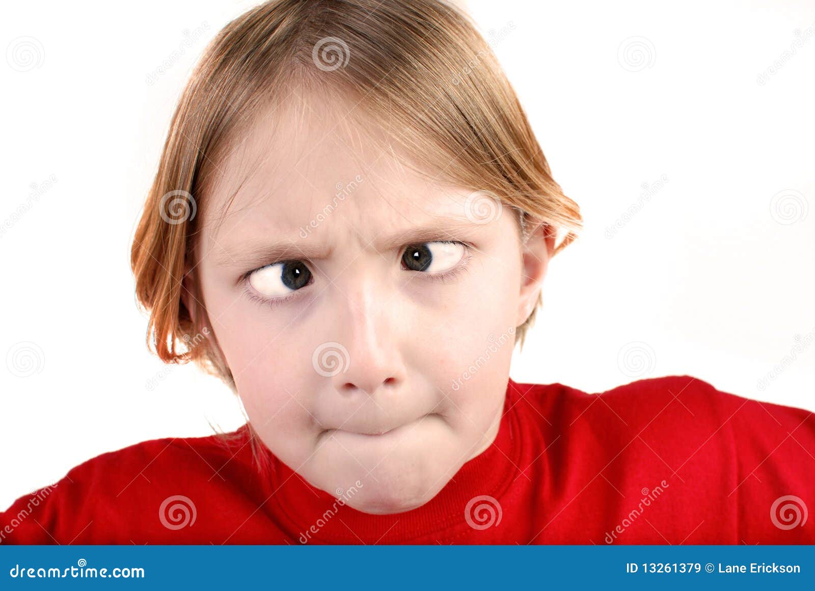 Little Girl Making Face stock image. Image of caucasian - 13261379