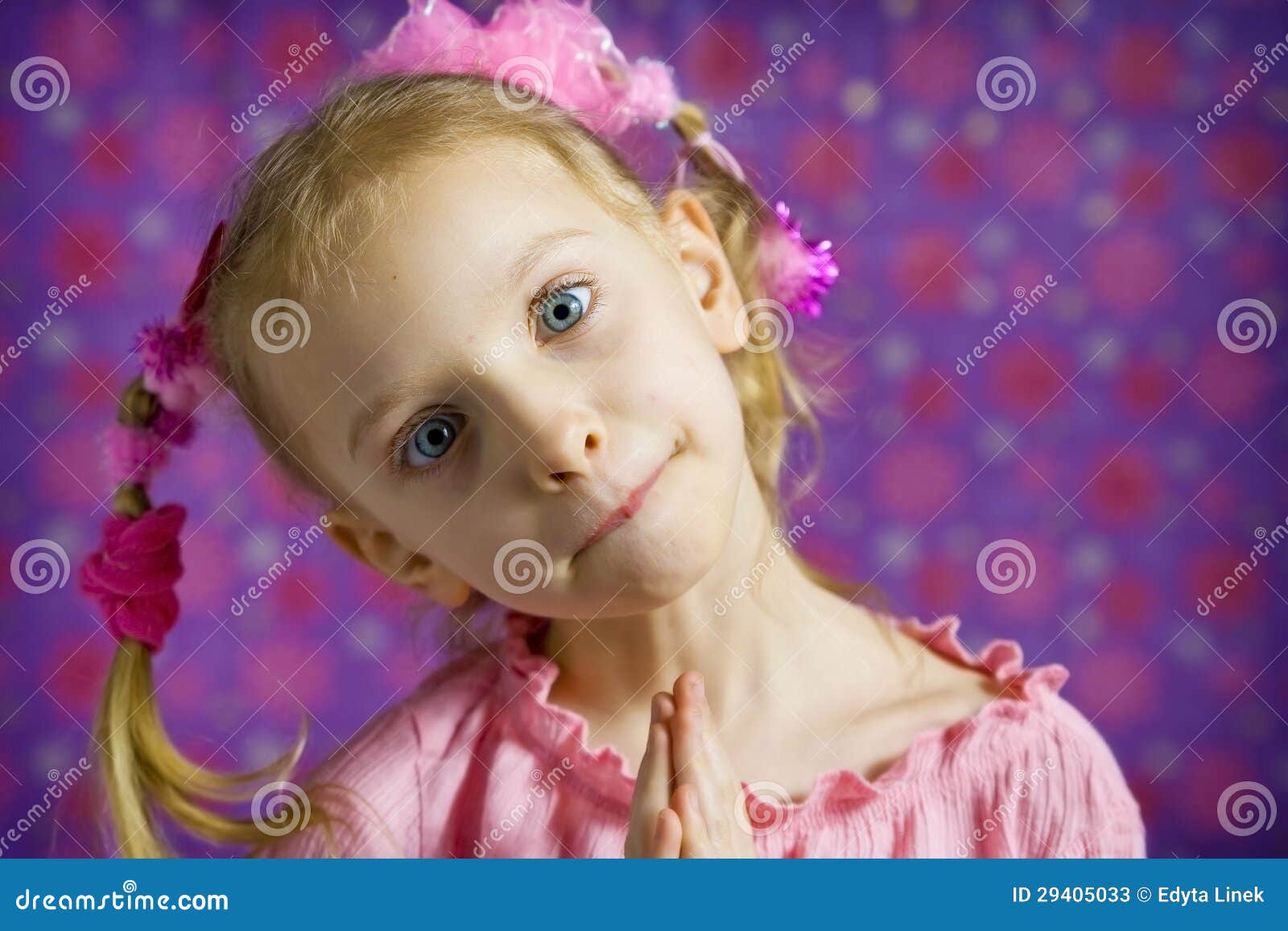 Little girl making faces stock image. Image of girl, adorable - 29405033