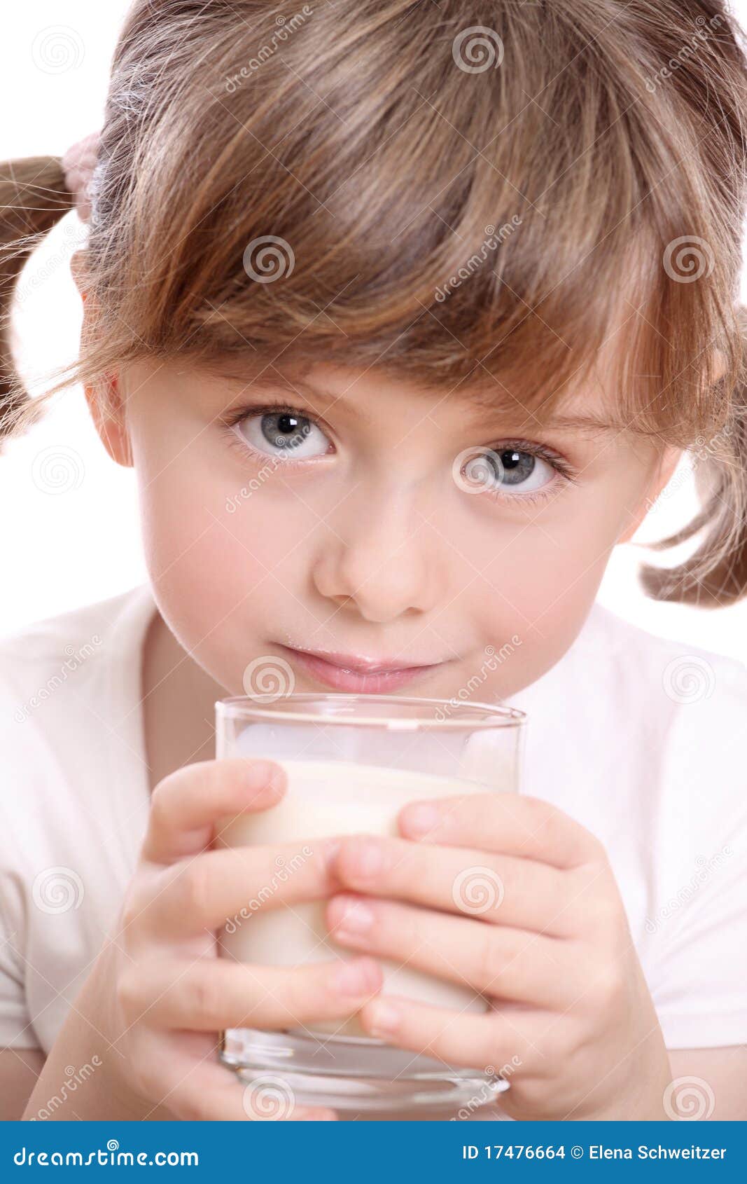 Little girl with milk stock photo. Image of healthy, child - 17476664