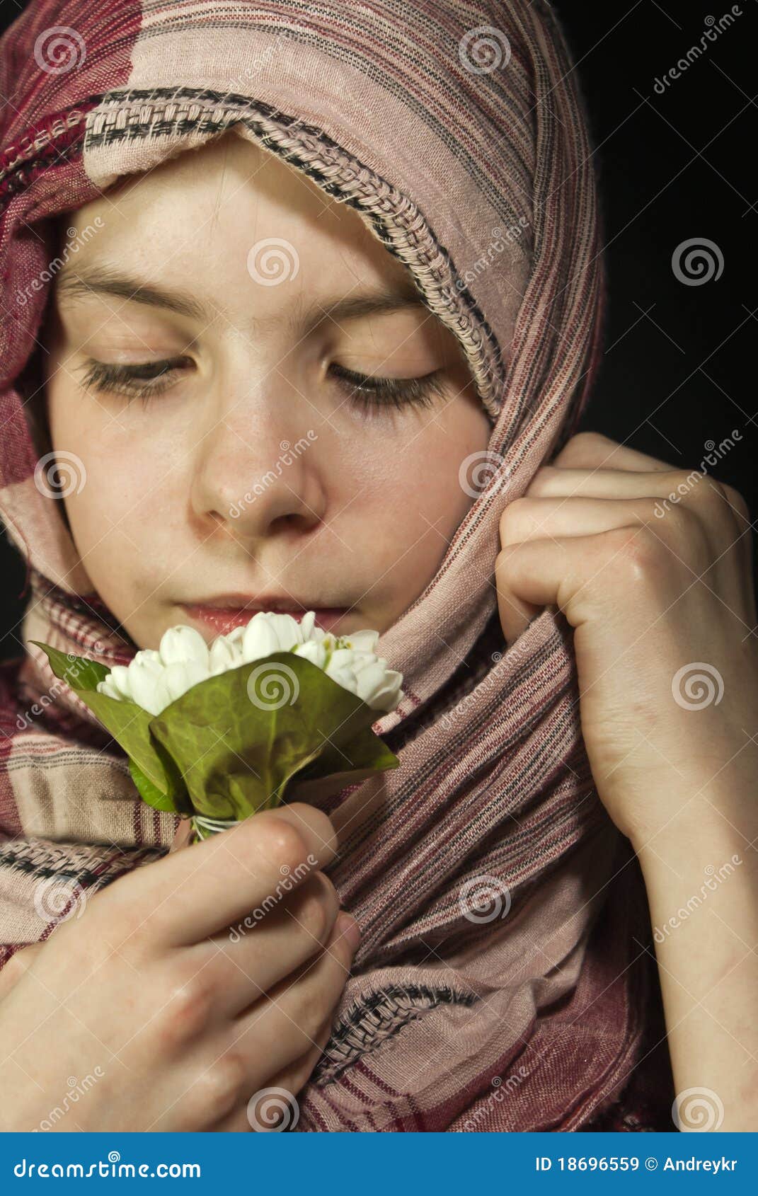Little Girl Muffled in a Shawl Stock Image - Image of ethnicity, east ...