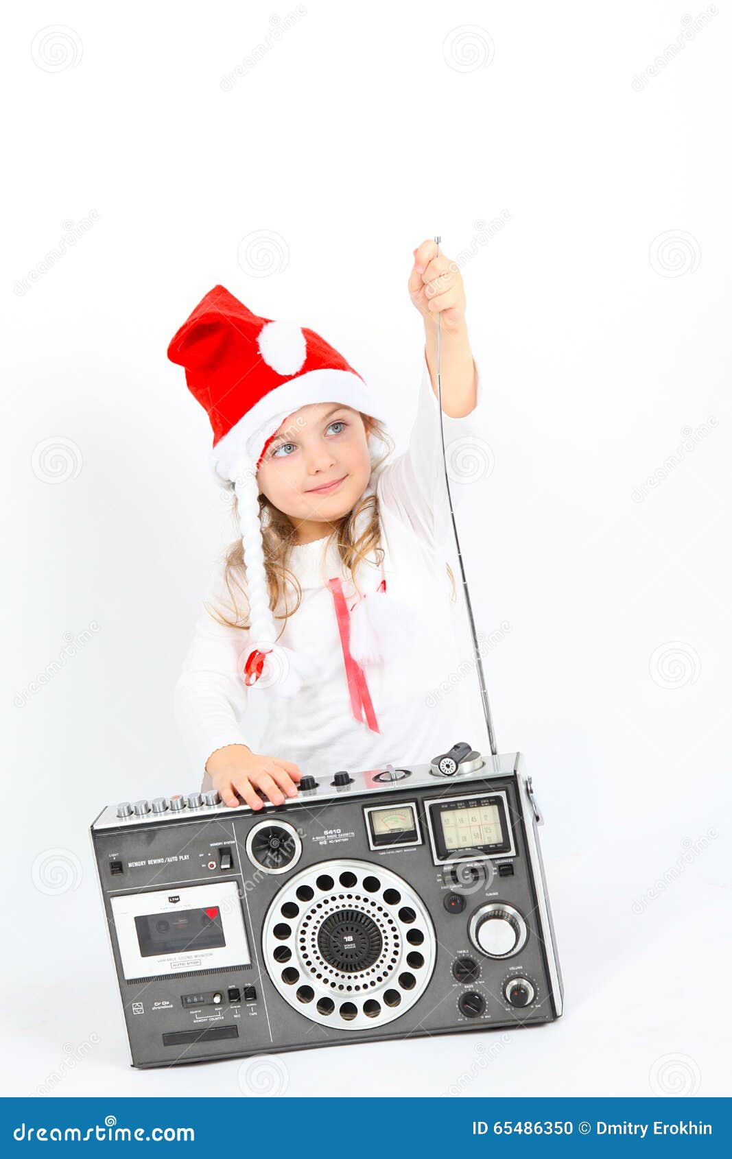 Little Girl with Music Player Stock Photo - Image of cute, elephant ...