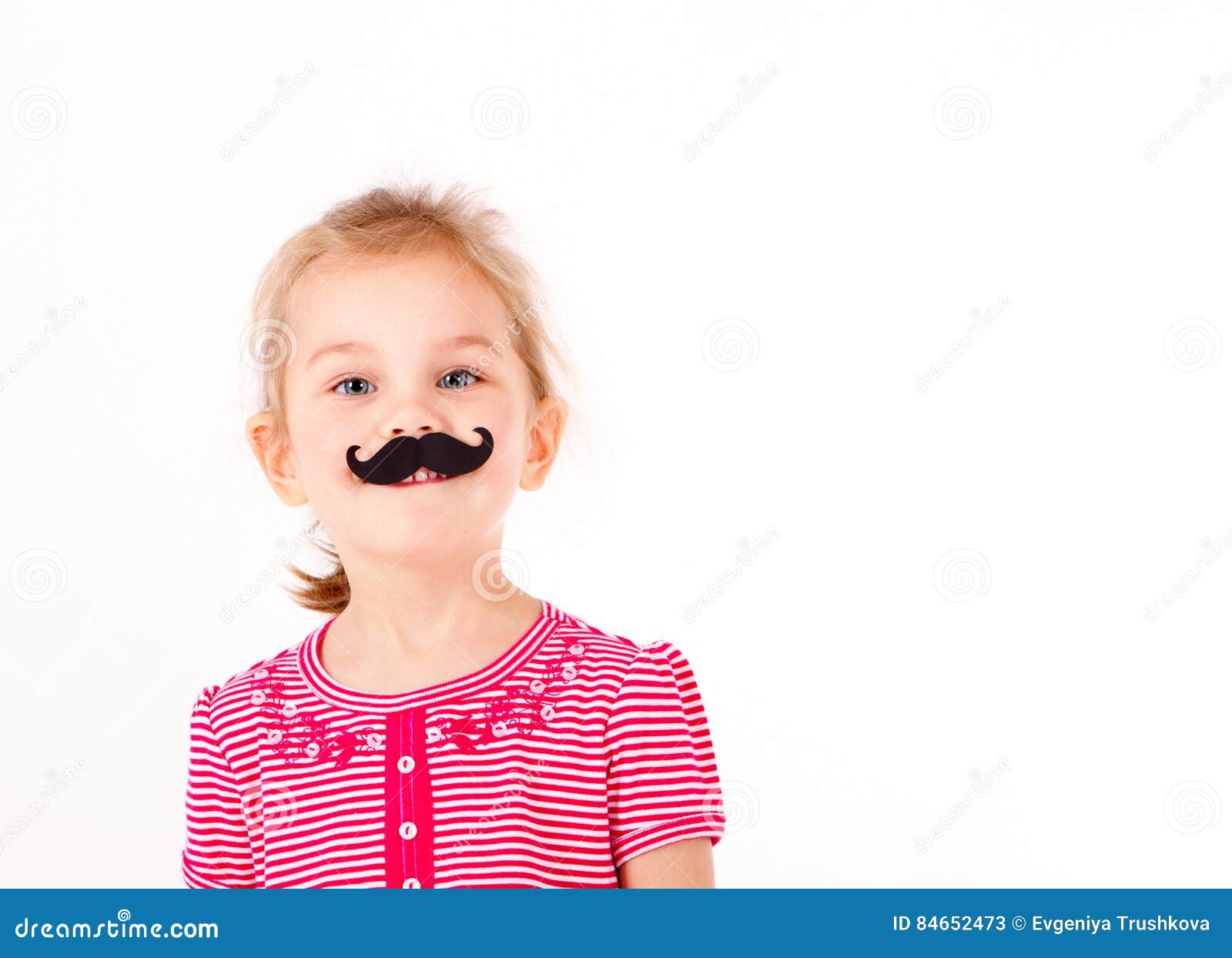 Little Girl with a Mustache Stock Image - Image of little, hipster ...