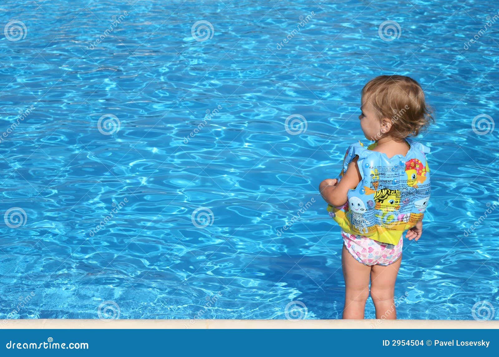 Little girl near the pool stock photo. Image of enjoyment - 2954504