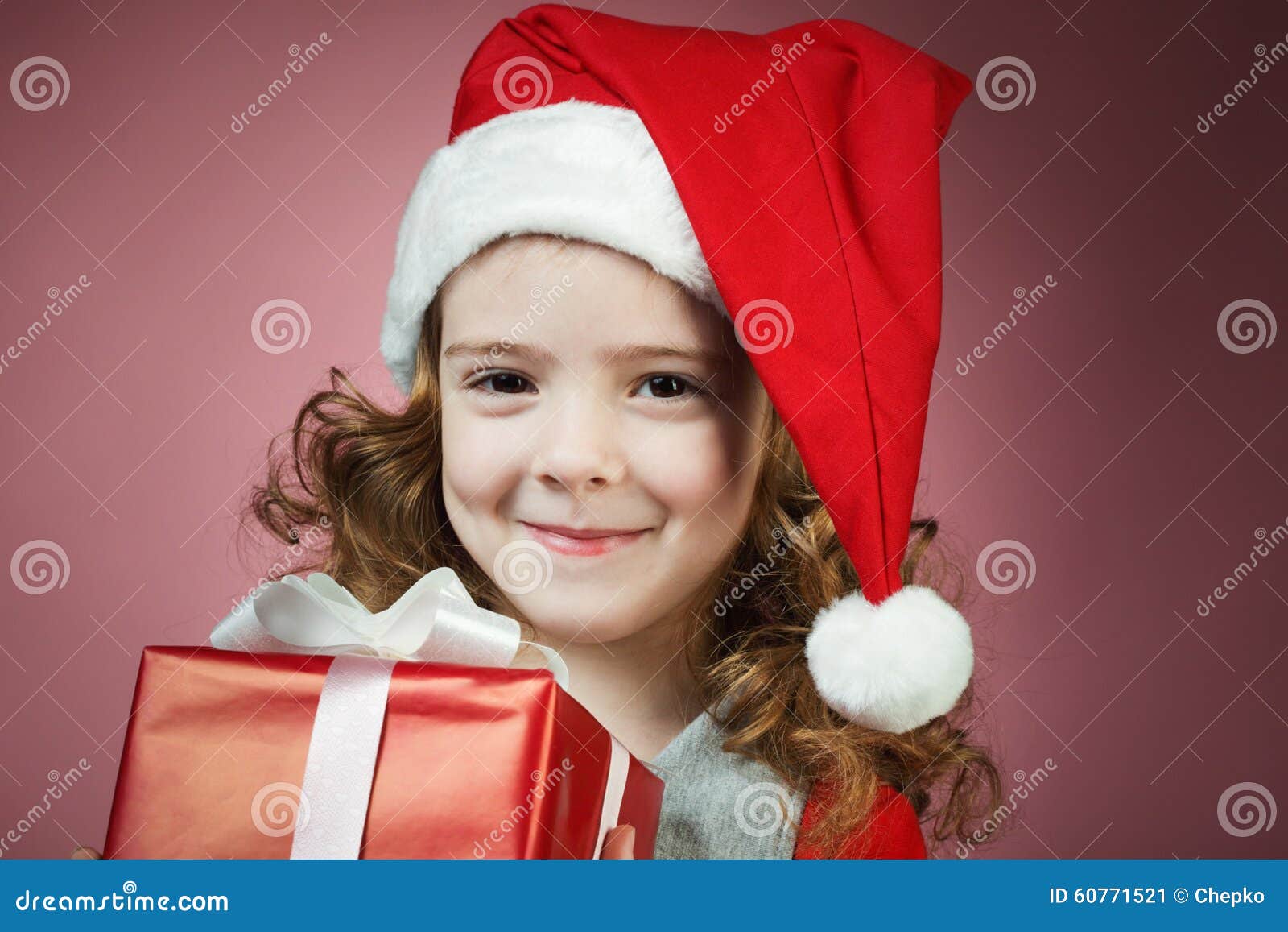 Little Girl Open Red Gift Box Stock Image - Image of decoration, cute ...