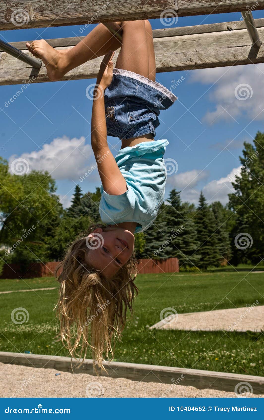 Little Girls Playing In The Park