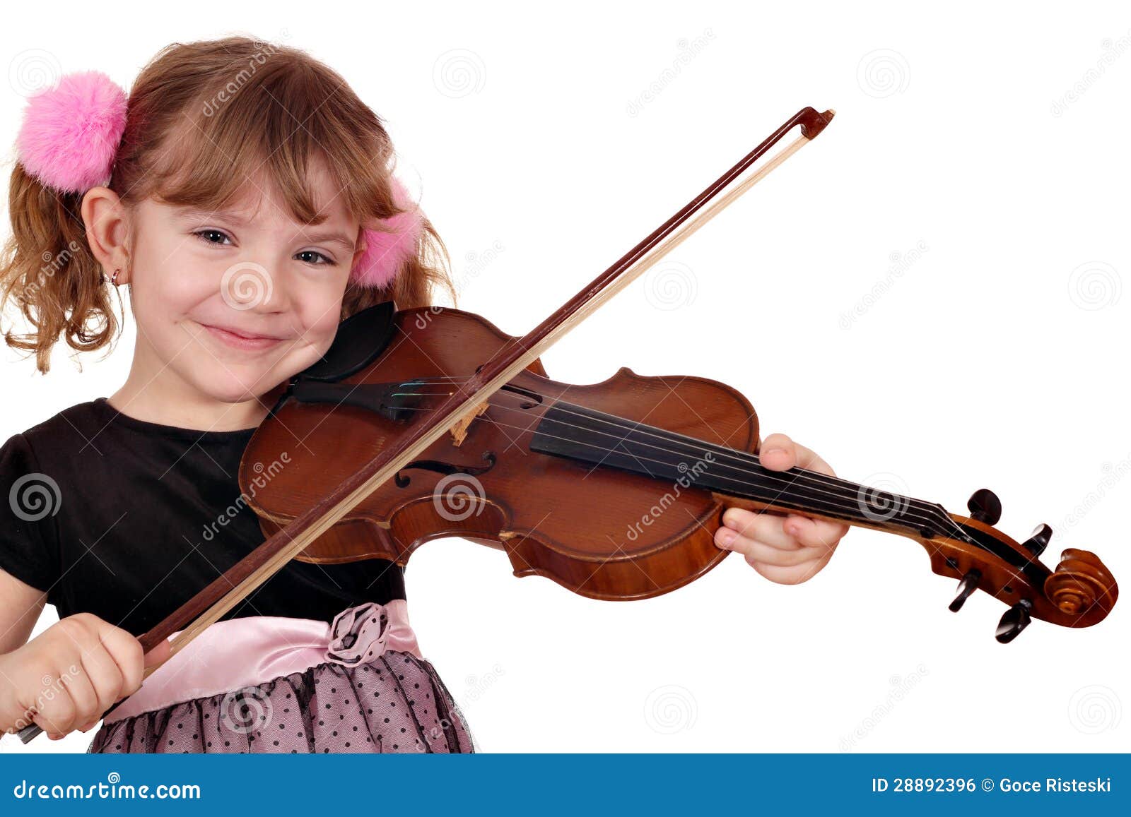 Little girl play violin stock photo. Image of music, instrument - 28892396