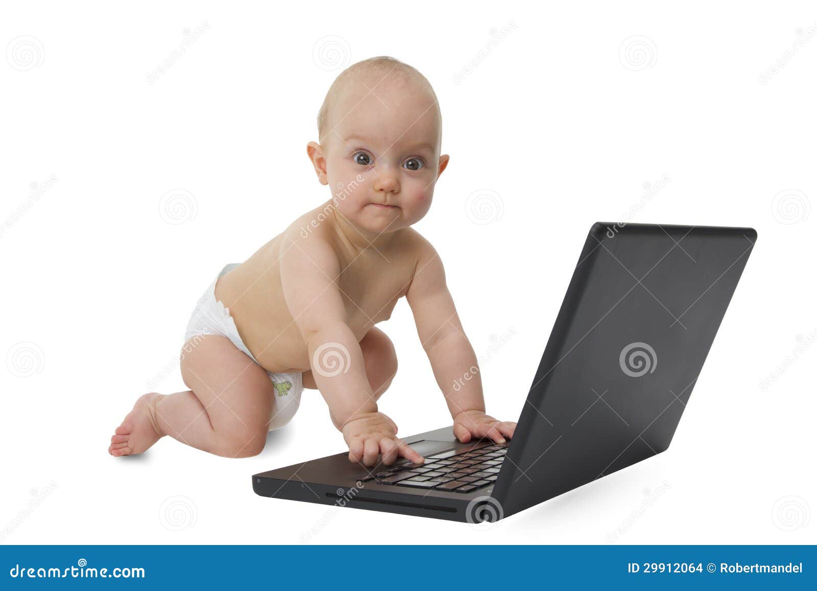 PC Baby stock photo. Image of connection, isolated, cute - 29912064