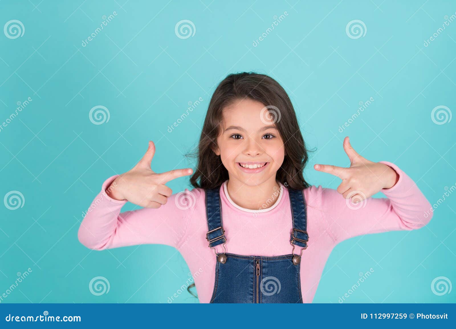 Little Girl Point by Forefinger Stock Image - Image of marketing ...