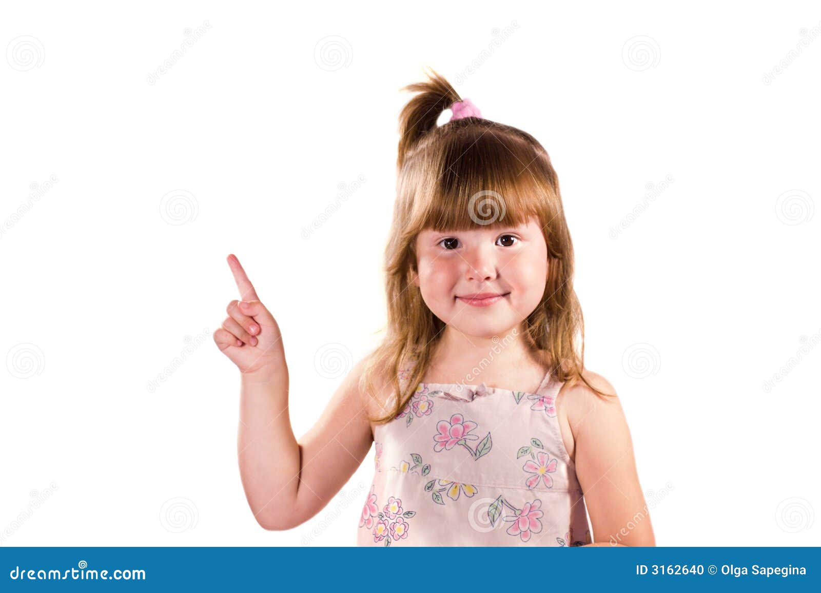 Little girl pointig up stock photo. Image of finger, choice - 3162640