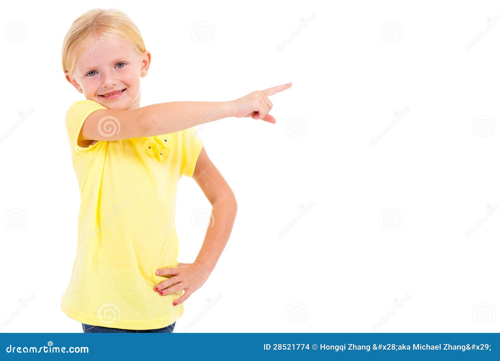 Little girl pointing stock photo. Image of background - 28521774