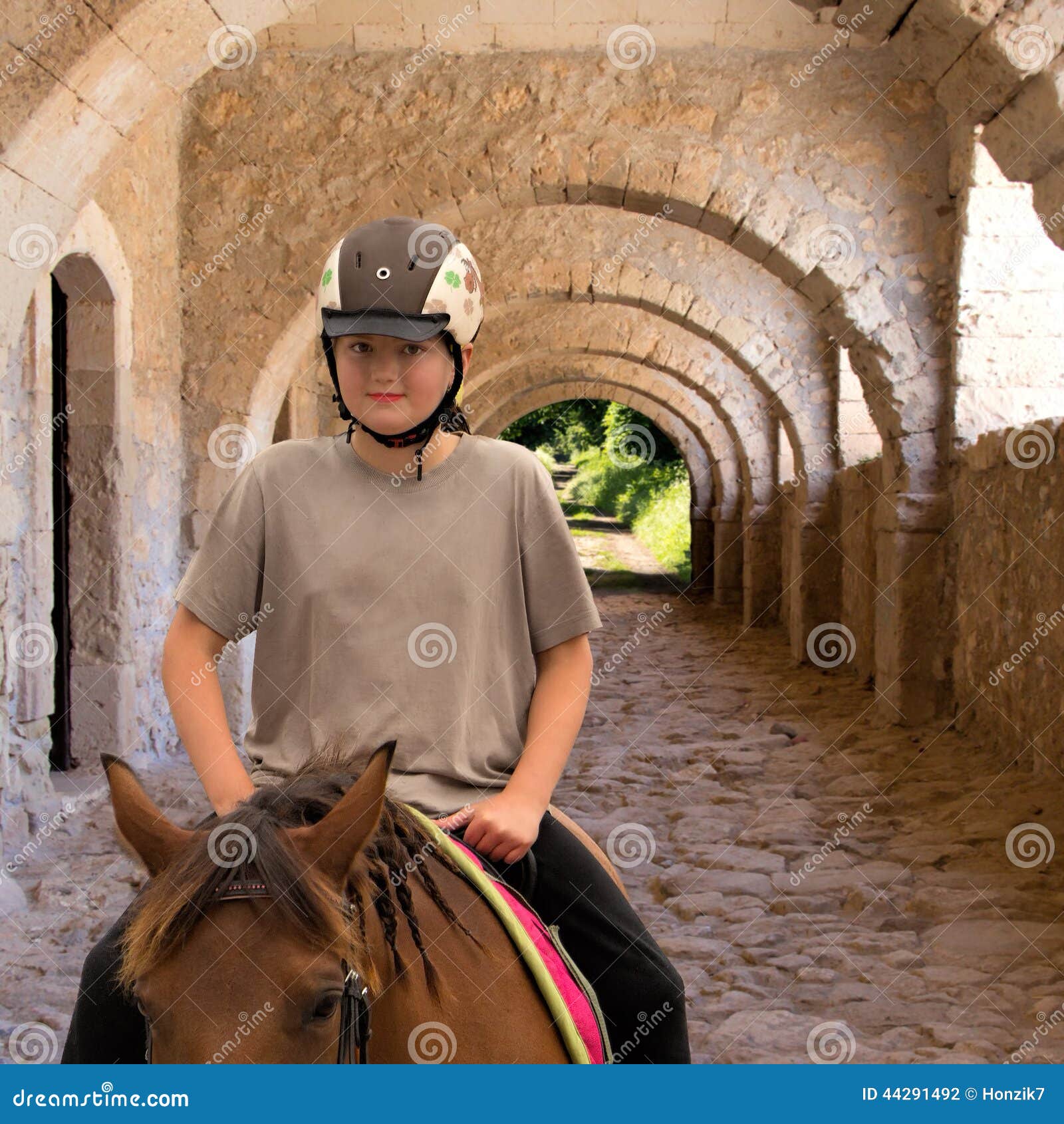 Little girl pony stock photo. Image of corridor, stable - 44291492