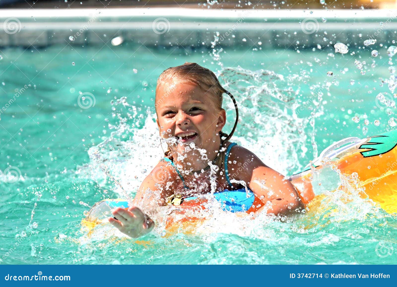 Little Girl Laying Pool Stock Photos - Free & Royalty-Free Stock Photos ...