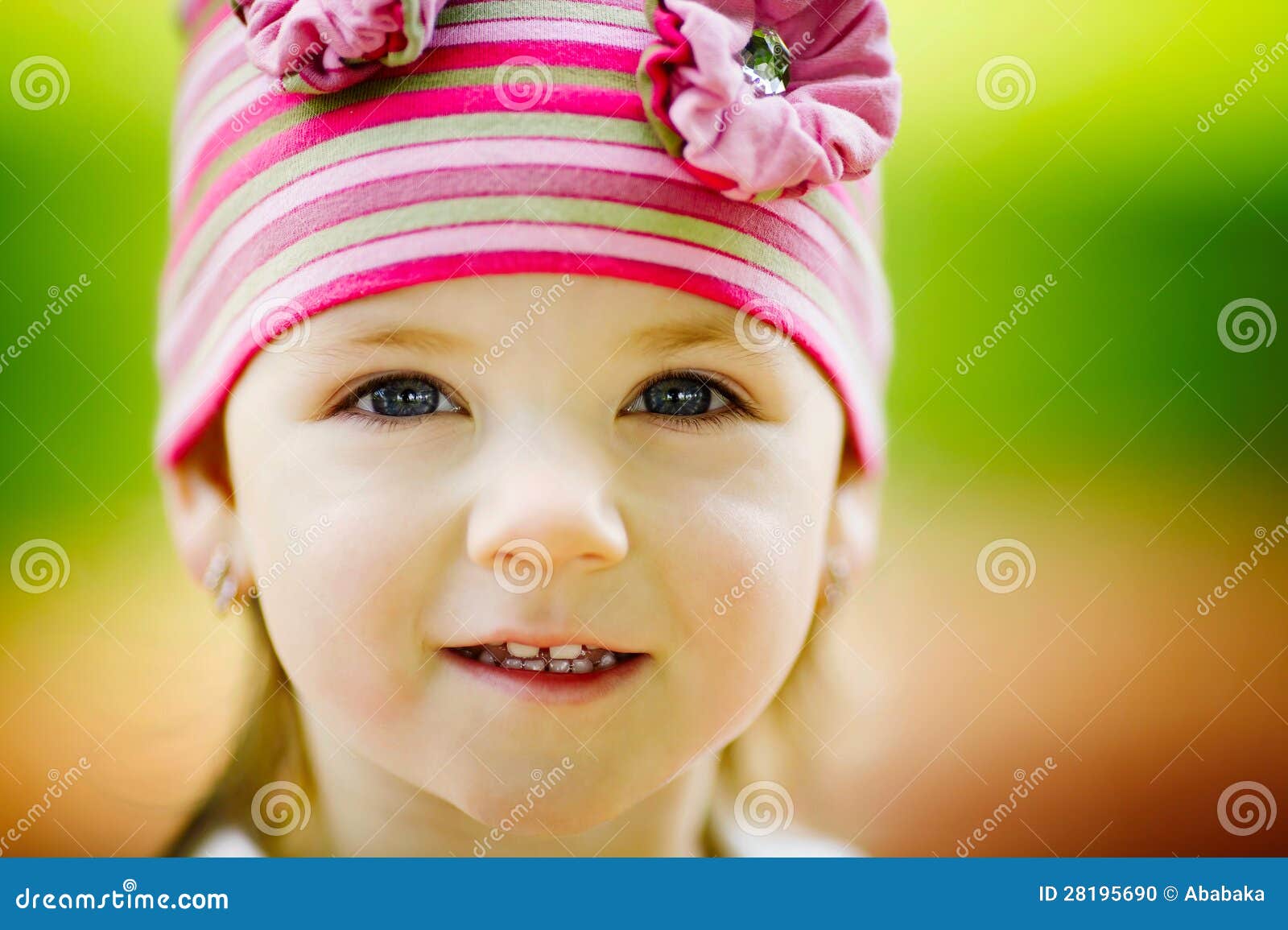 Little girl portrait stock photo. Image of face, garden - 28195690