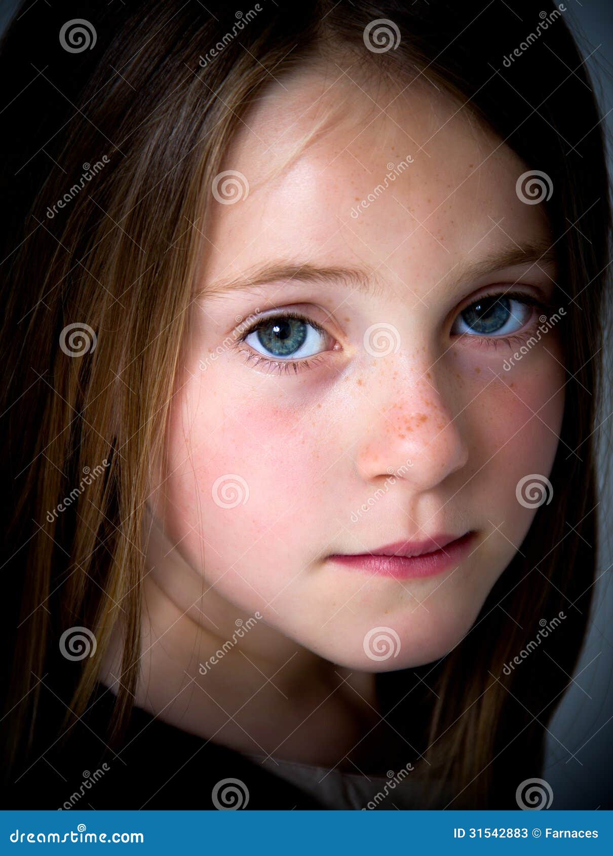 Little girl portrait stock image. Image of joyful, expression - 31542883