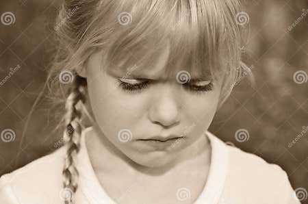 Little girl pouting stock image. Image of face, eyelashes - 23536801