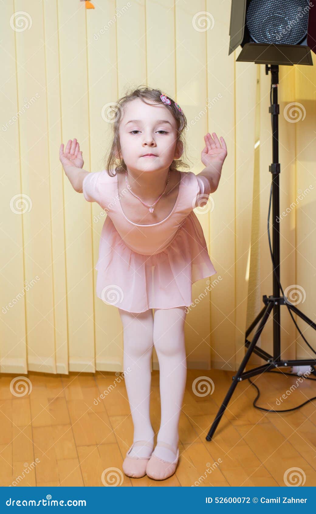Little Girl Practicing Ballet Stock Photo - Image of leotard, learn ...