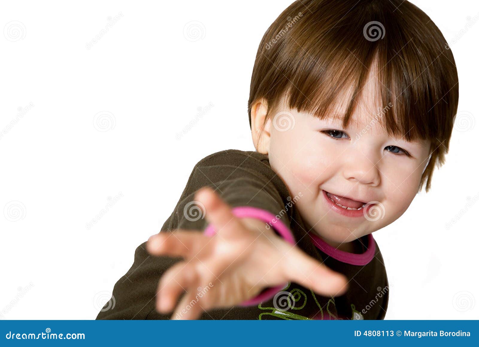Little Girl Reaching Out stock image. Image of toddler - 4808113