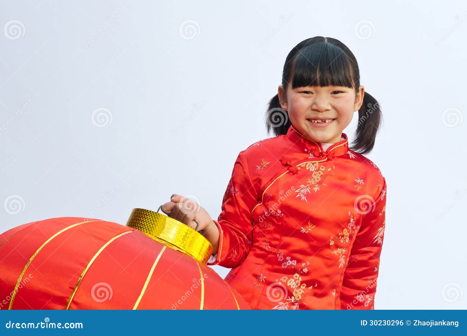 Red lanterns little girl stock photo. Image of festival - 30230296