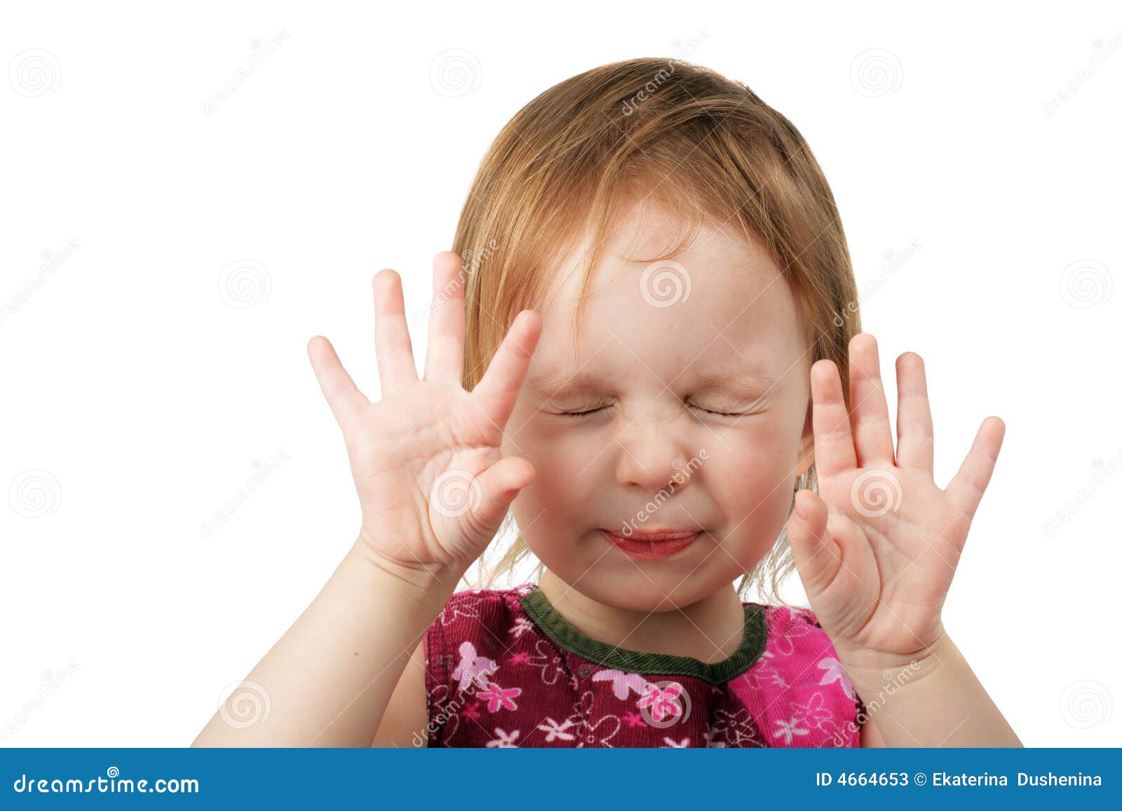 Little Girl Reject or Play Hide-and-seek Stock Image - Image of human ...