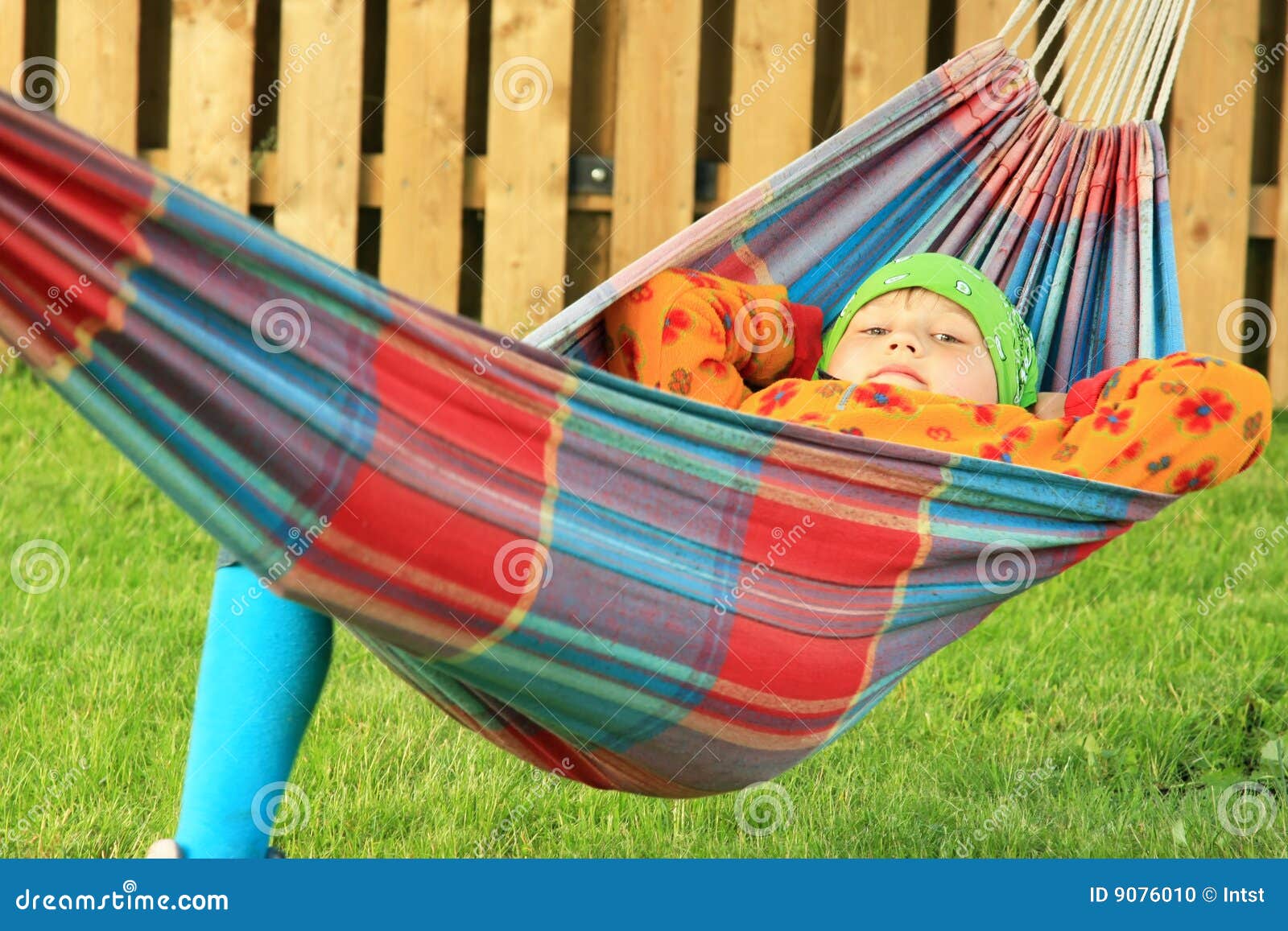 Little Girl Resting in Hammock Stock Photo - Image of lazy, leisure ...