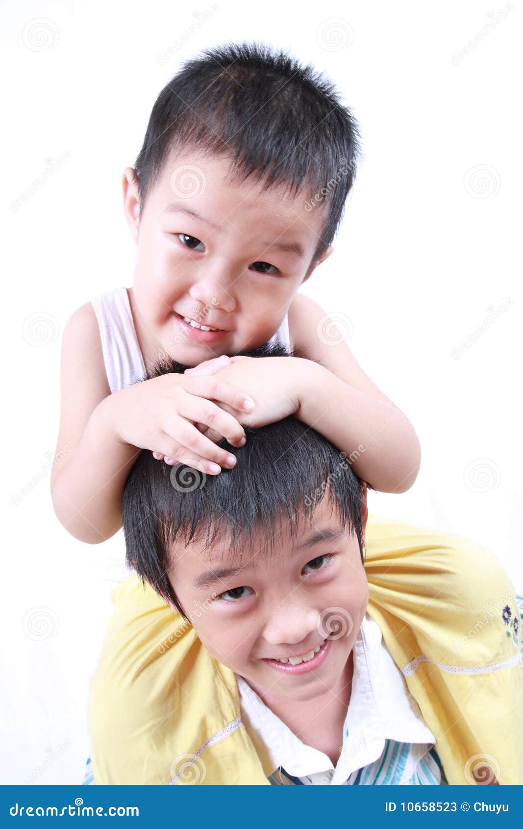 Little Girl Riding on Shoulder Stock Image - Image of face, children ...