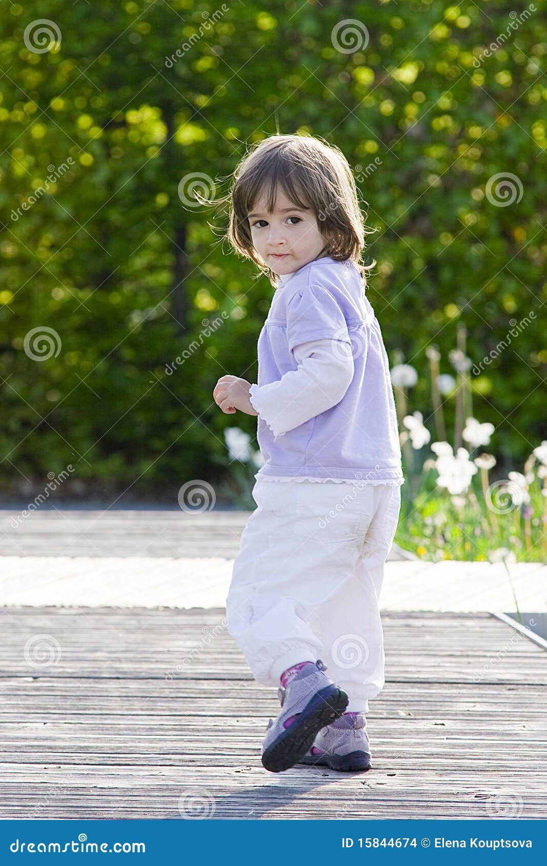 Little girl running stock photo. Image of garden, children - 15844674