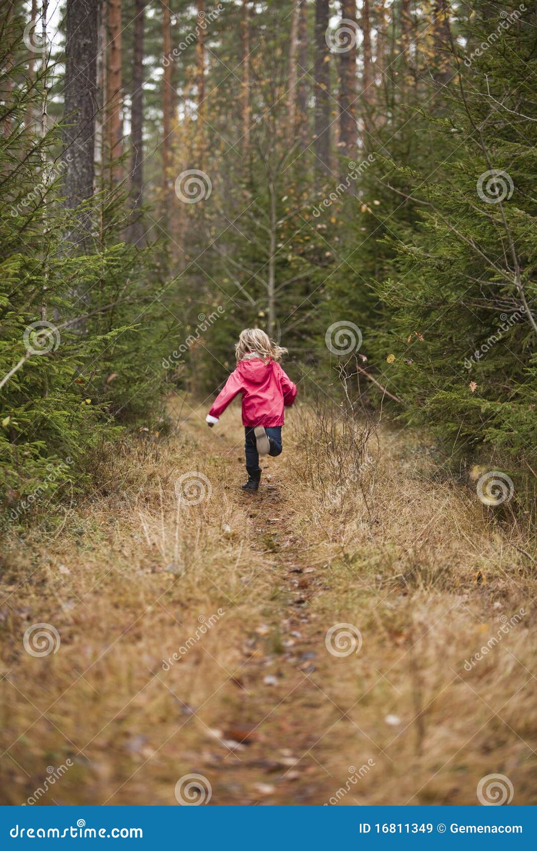 Little Girl running stock image. Image of action, solitude - 16811349