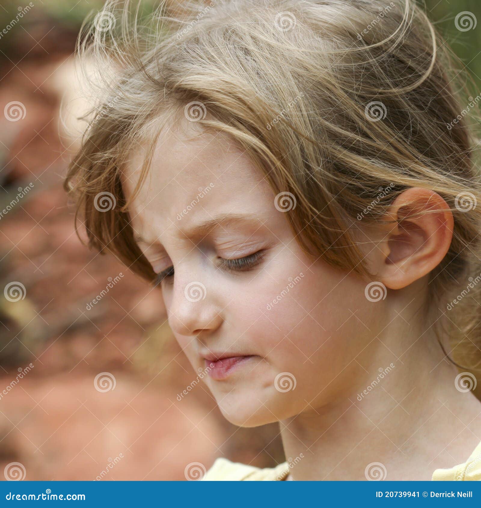 A Little Girl S Face Shows Disappointment Stock Image - Image of ...