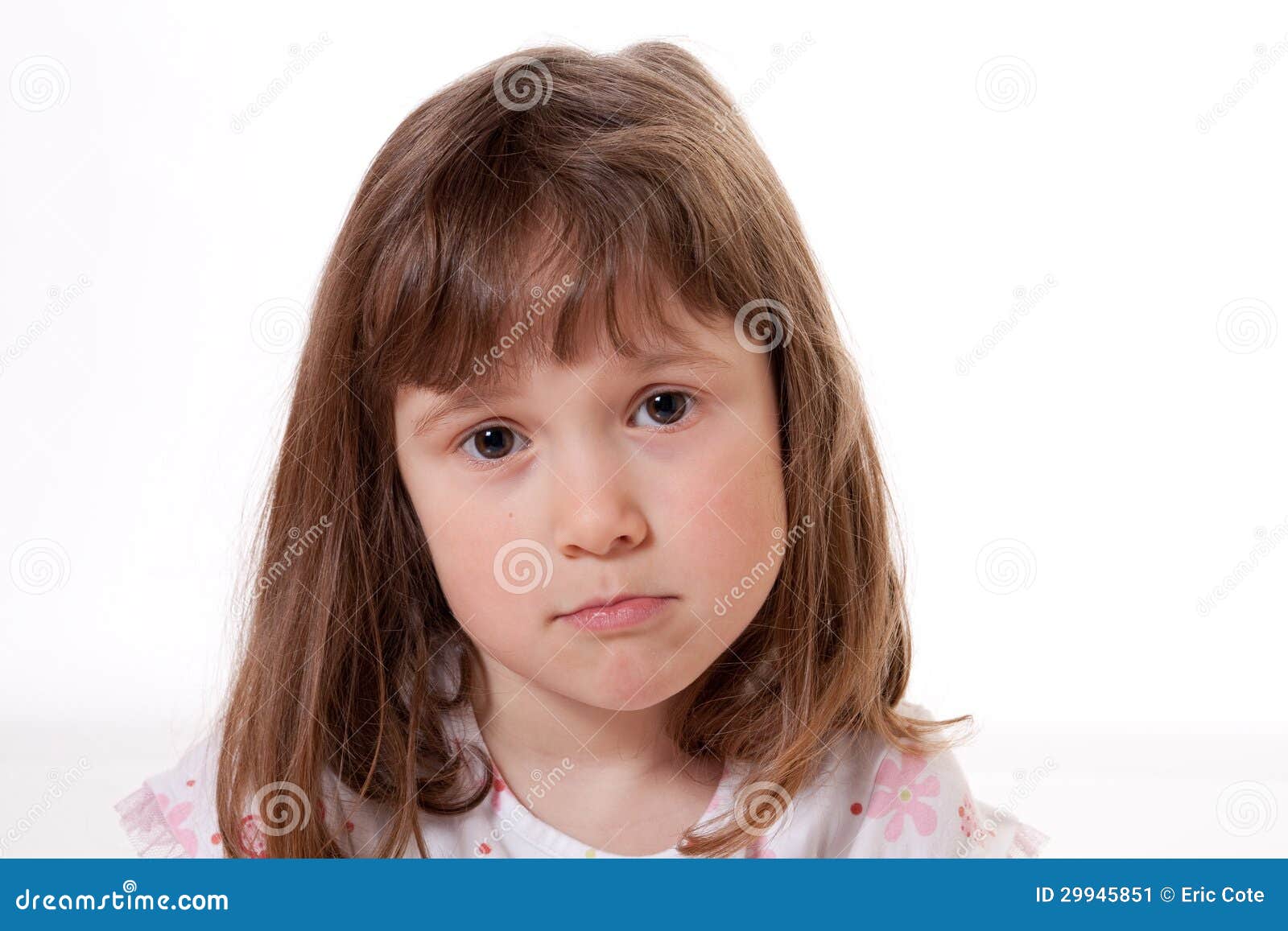 Sad little girl stock image. Image of expression, caucasian - 29945851