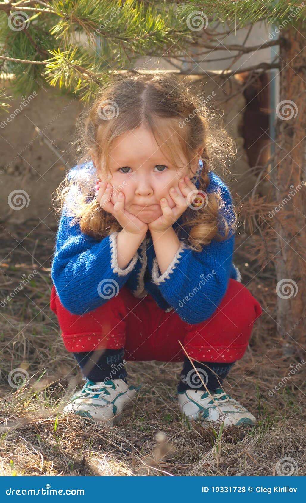 Little girl sad face stock photo. Image of european, activities - 19331728
