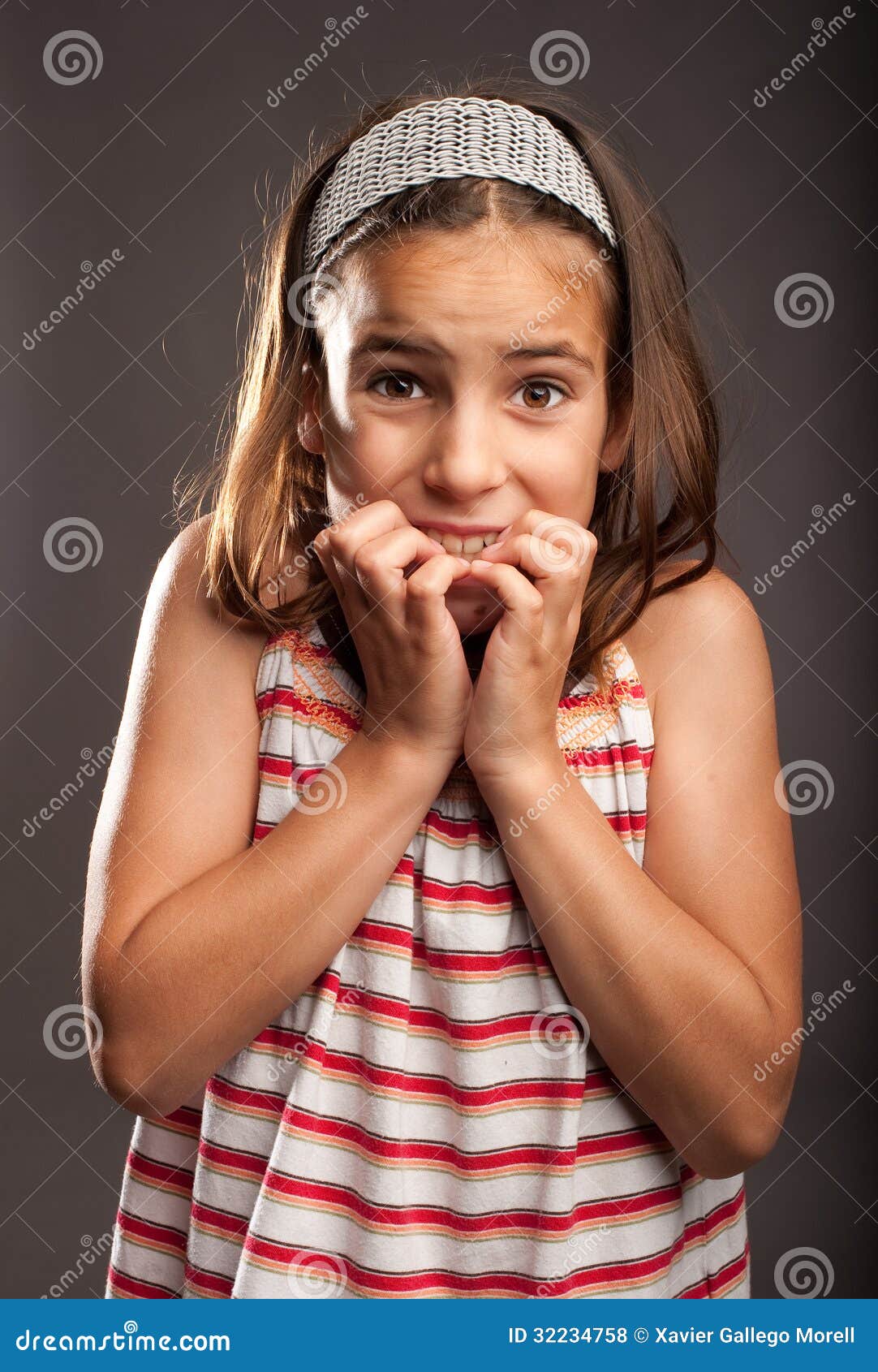 Girl Scared For Own Life Feeling Terrified Trembling, Being Frightened ...