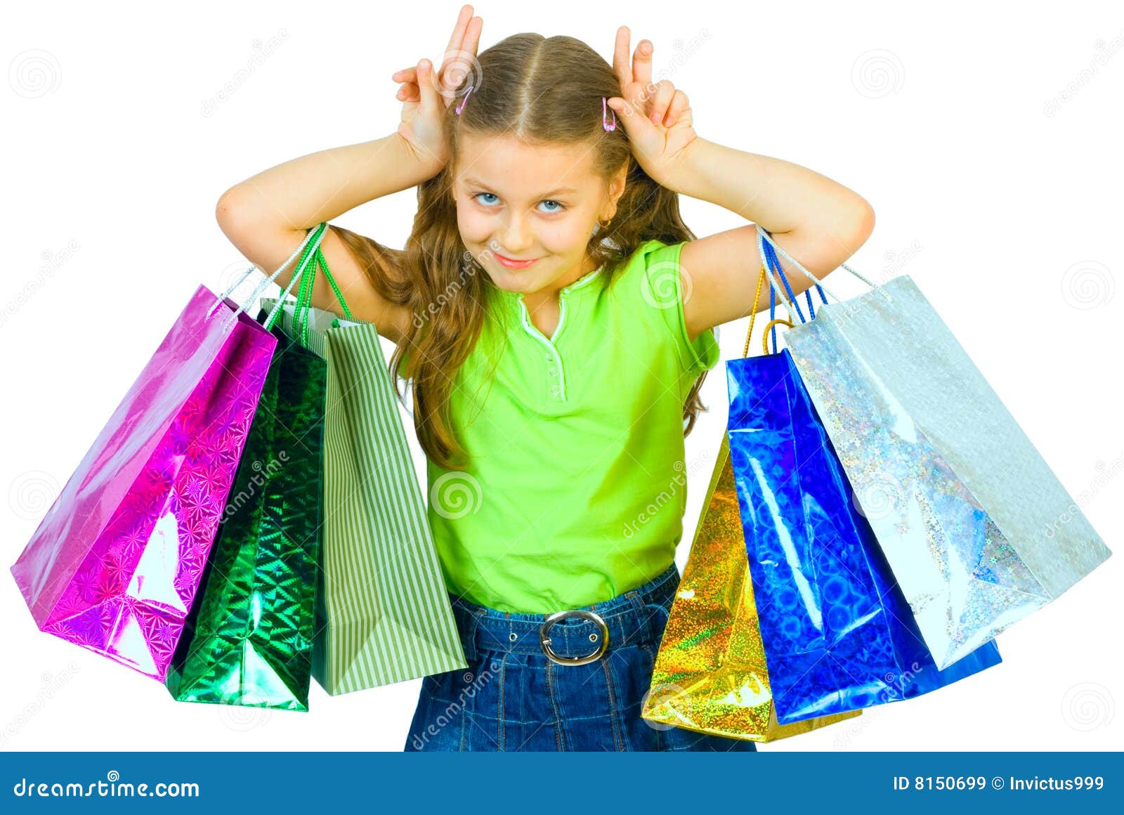 Little girl shopping stock image. Image of luxury, childhood - 8150699