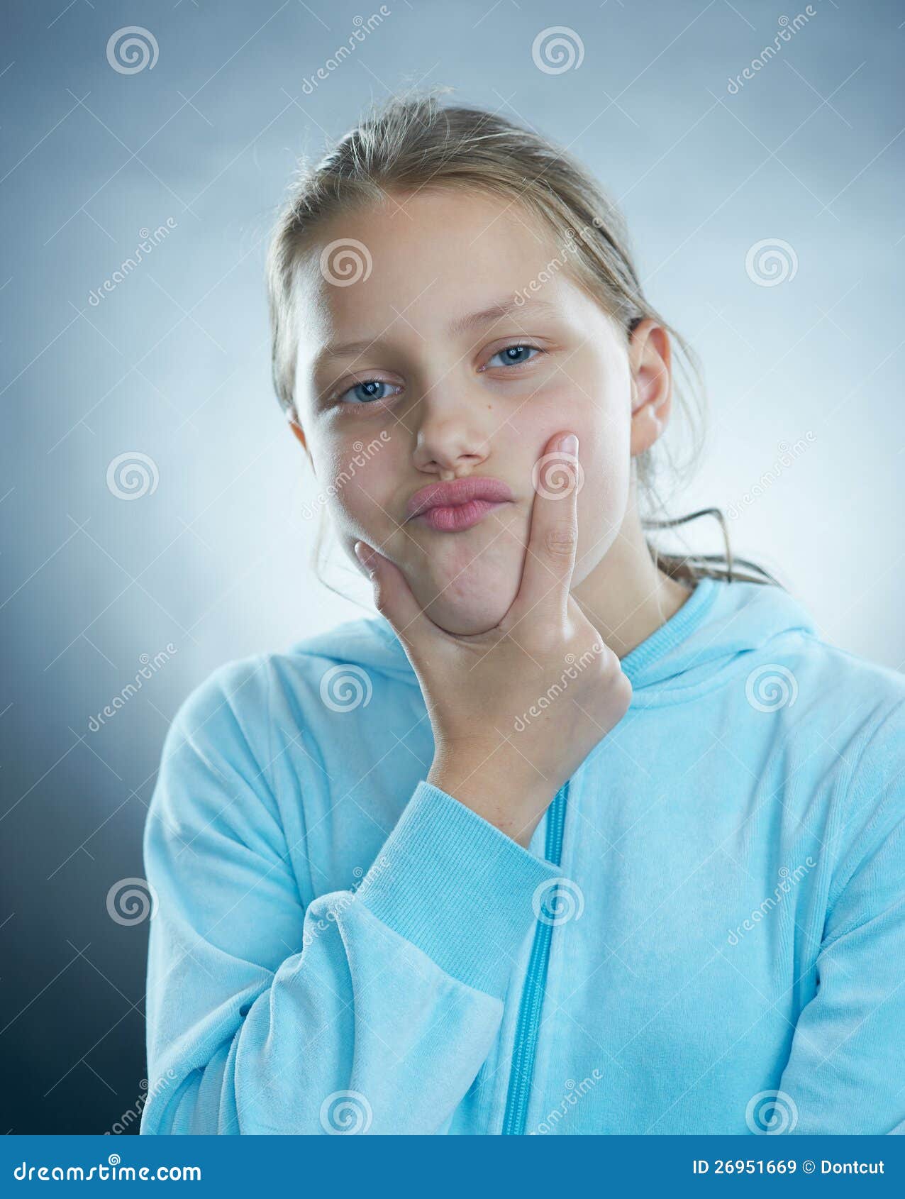 Little Girl With Silly Face. Stock Image - Image of interest ...