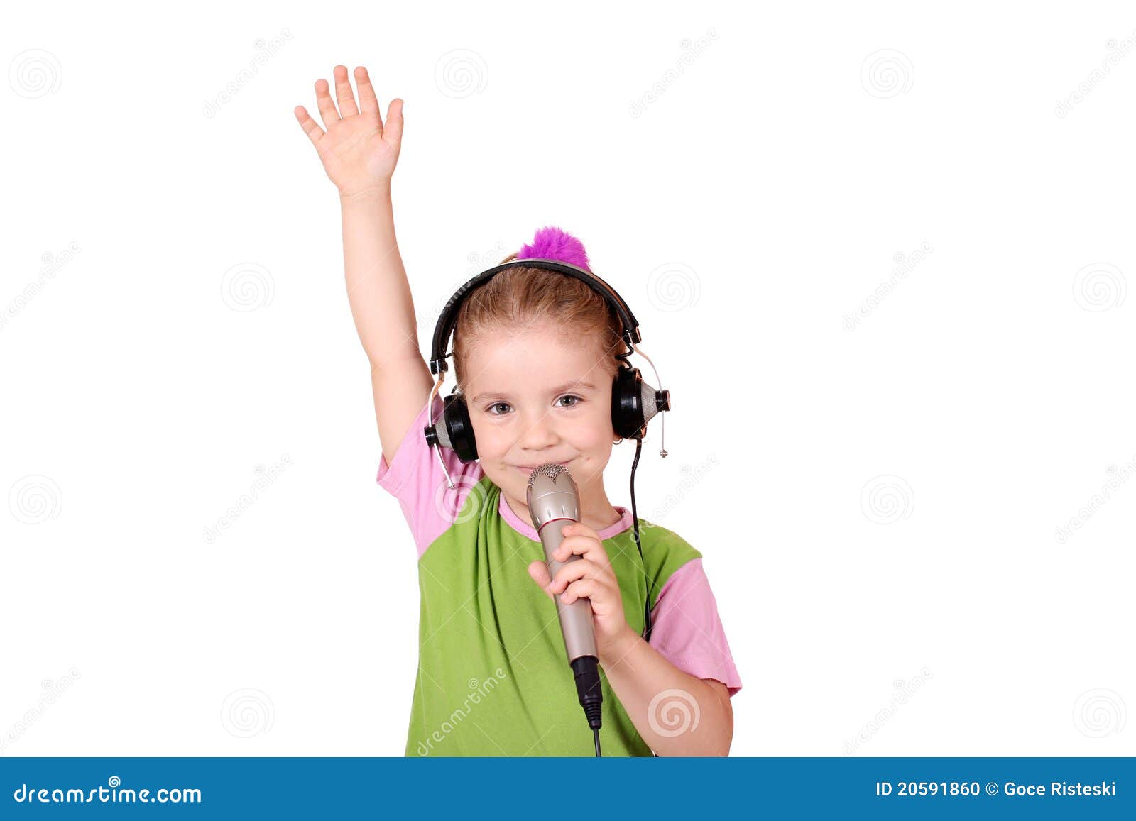 Little girl singing stock photo. Image of microphone - 20591860