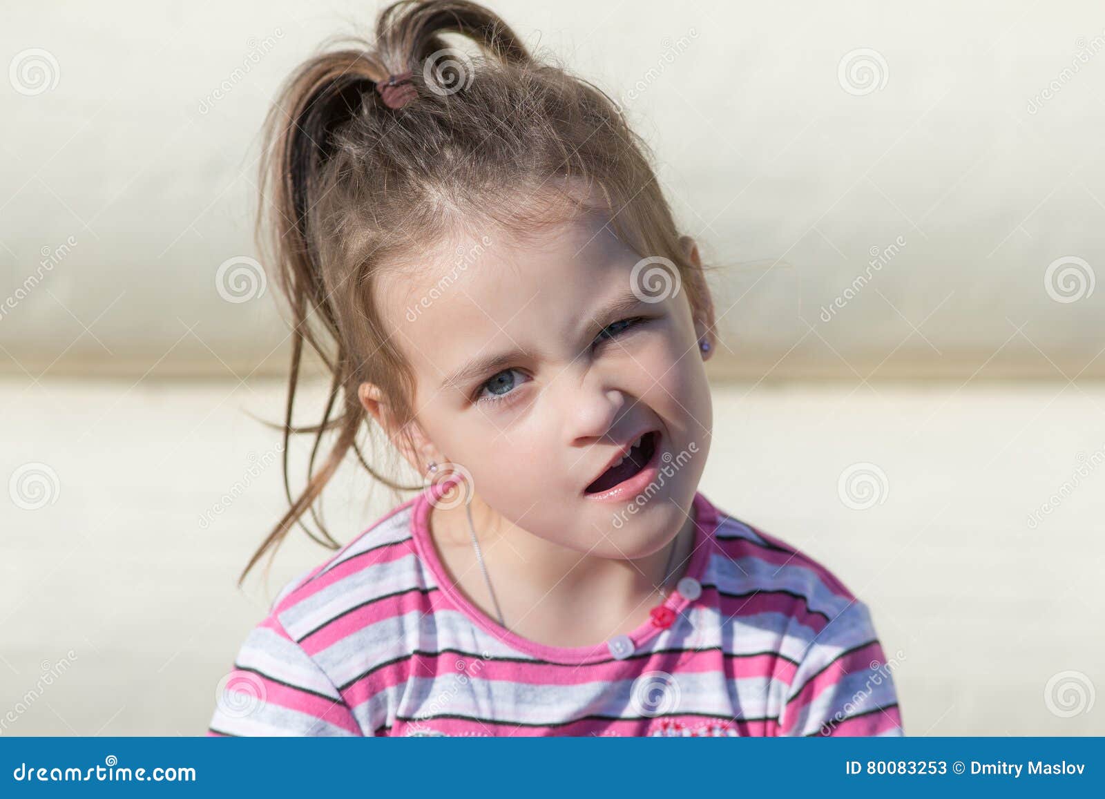 Little Girl with a Skeptical Look Stock Image - Image of females ...
